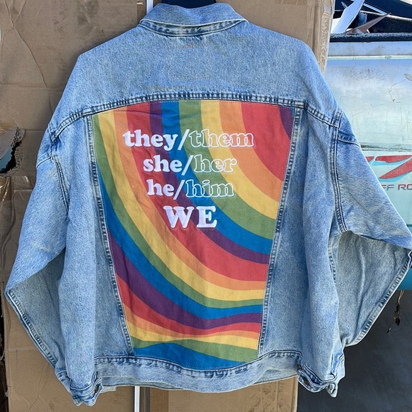 Levi's | Jackets & Coats | Light Blue Levi Strauss Pride Jacket | Poshmark